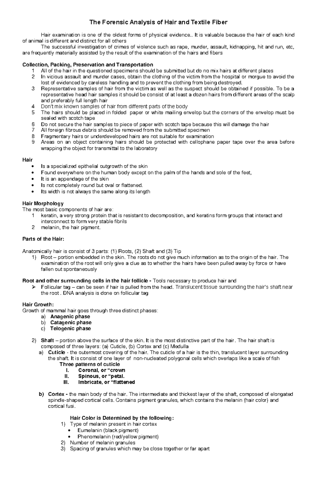 Forensic Chemistry: Hair and Textile Fiber Analysis for Crime ...