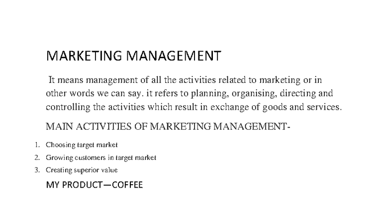 MARKETING MANAGEMENT: Coffee Industry Competitor Analysis and SWOT ...