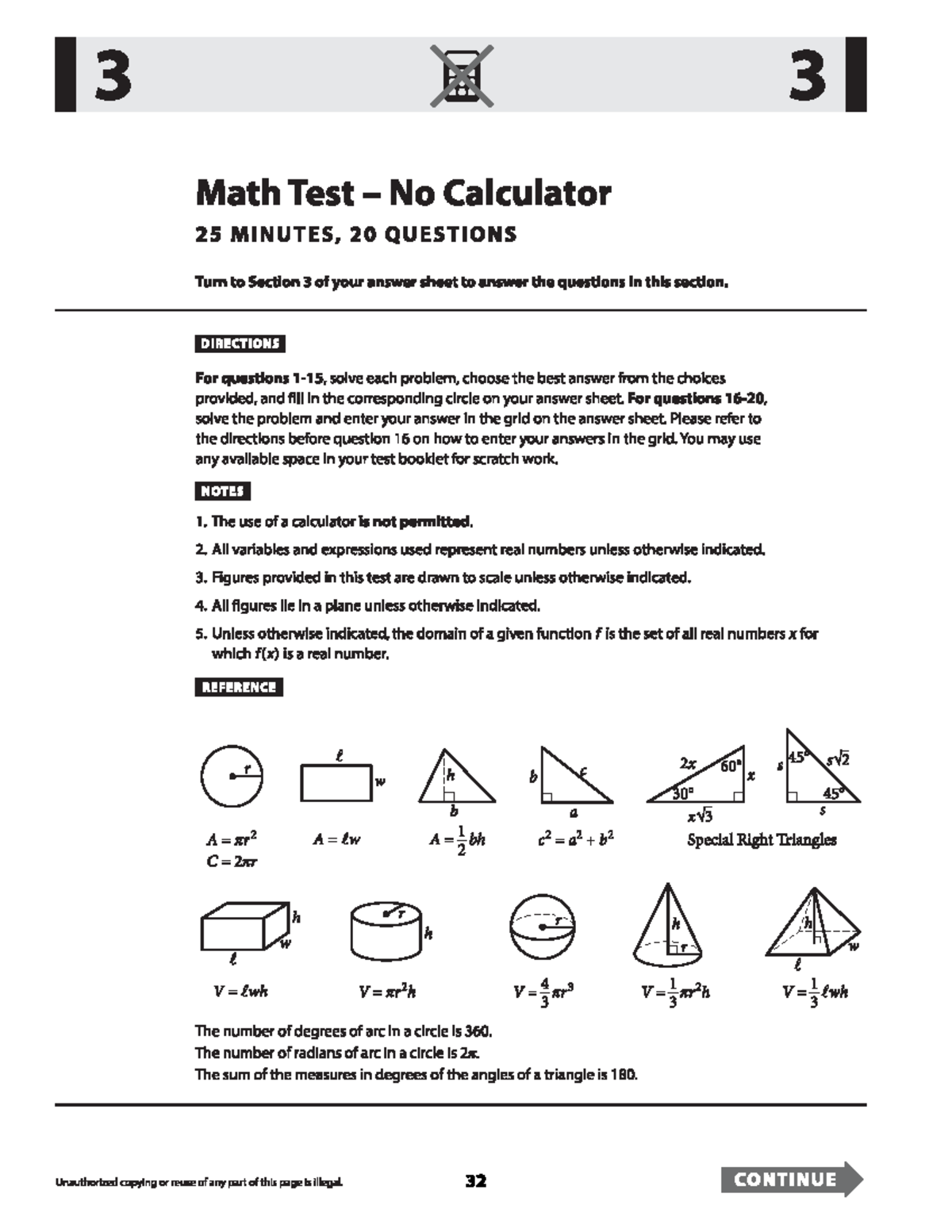 Practice SAT test 2 math section (questions 34-55) - Studocu