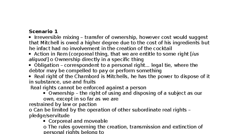Tutorial 1: Ownership and Transfer of Rights in Scots Law - Studocu