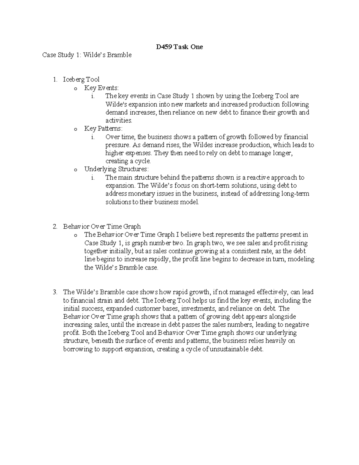 Case Study 1: Bramble D459 AAN1 Task 1 - Systems Thinking Analysis ...