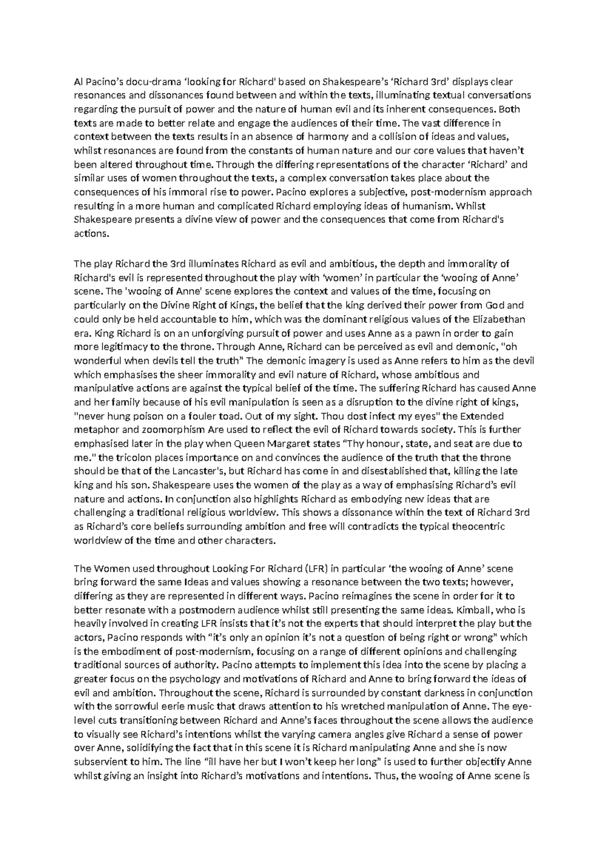 Richard III Essay: Exploring Power, Evil, and Human Nature in ...