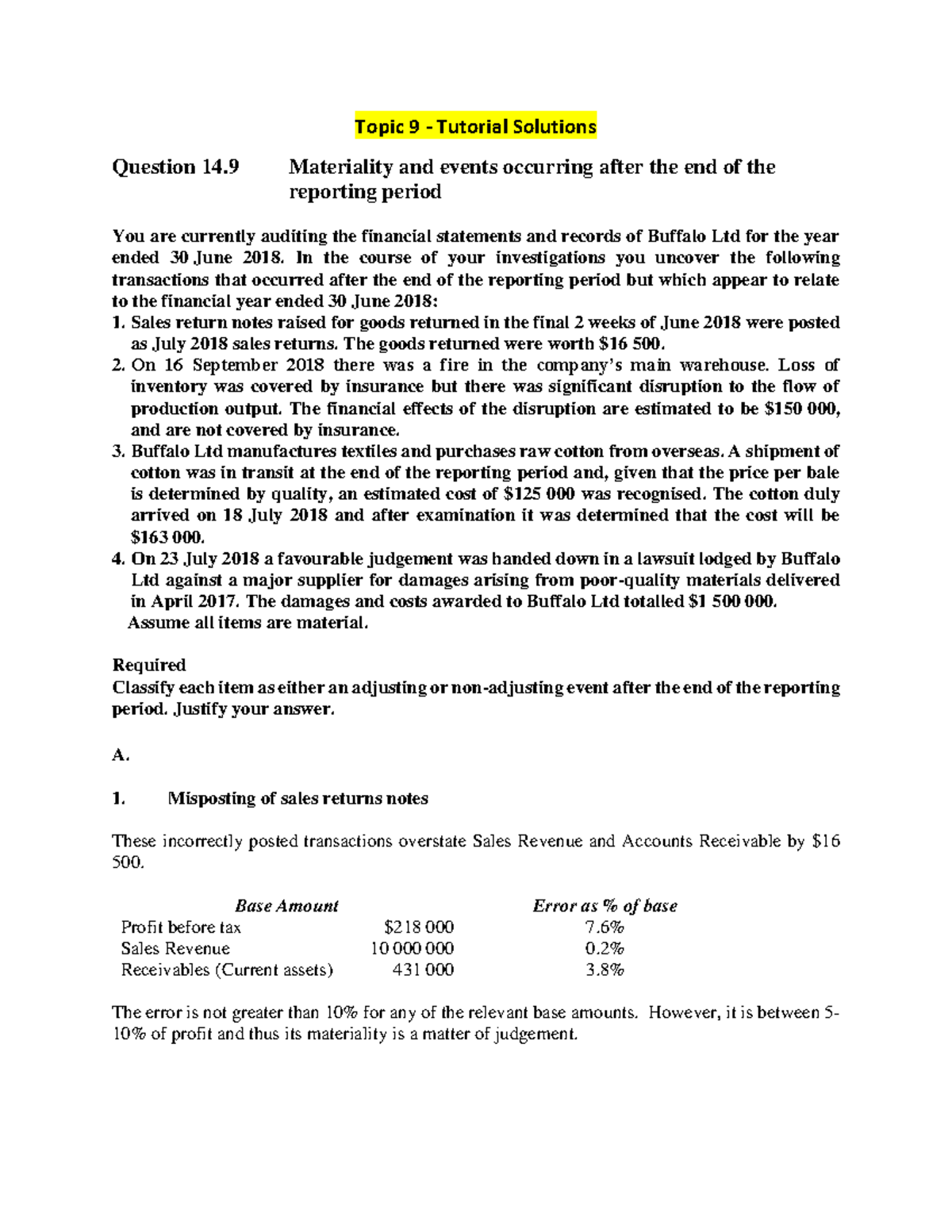 Topic 9 - Tutorial Solutions: Adjusting & Non-Adjusting Events Analysis ...