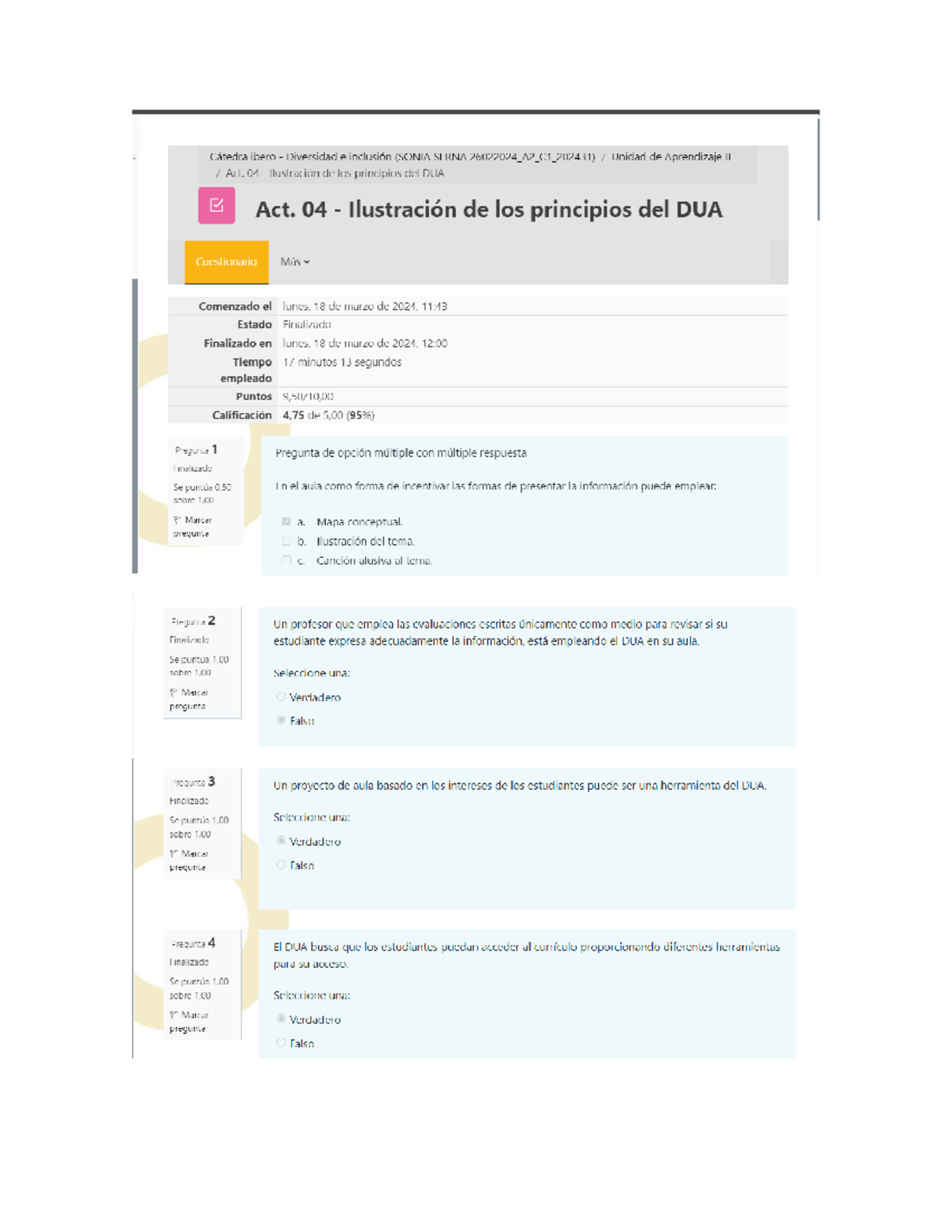 Act. 04 - Principios del DUA: Ejemplos e Ilustraciones - Studocu