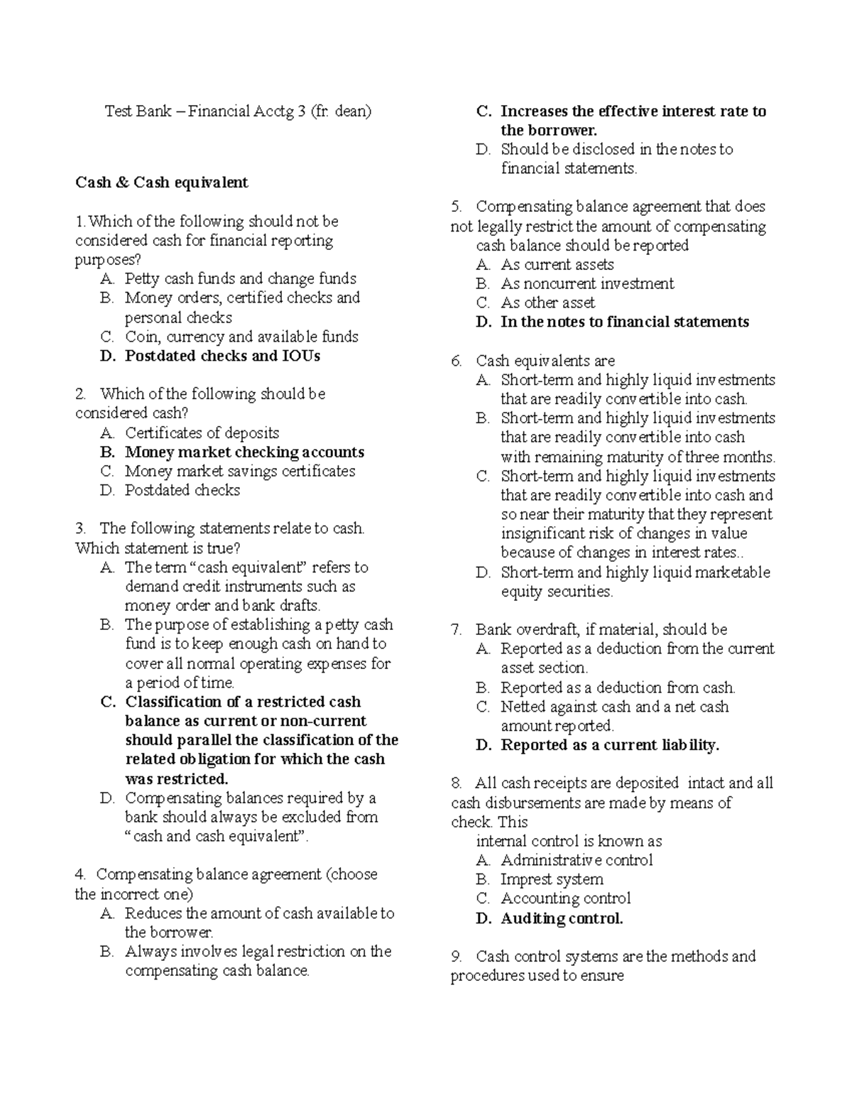 Test Bank - FAR 3 CPAR - Financial Accounting Essentials - Studocu