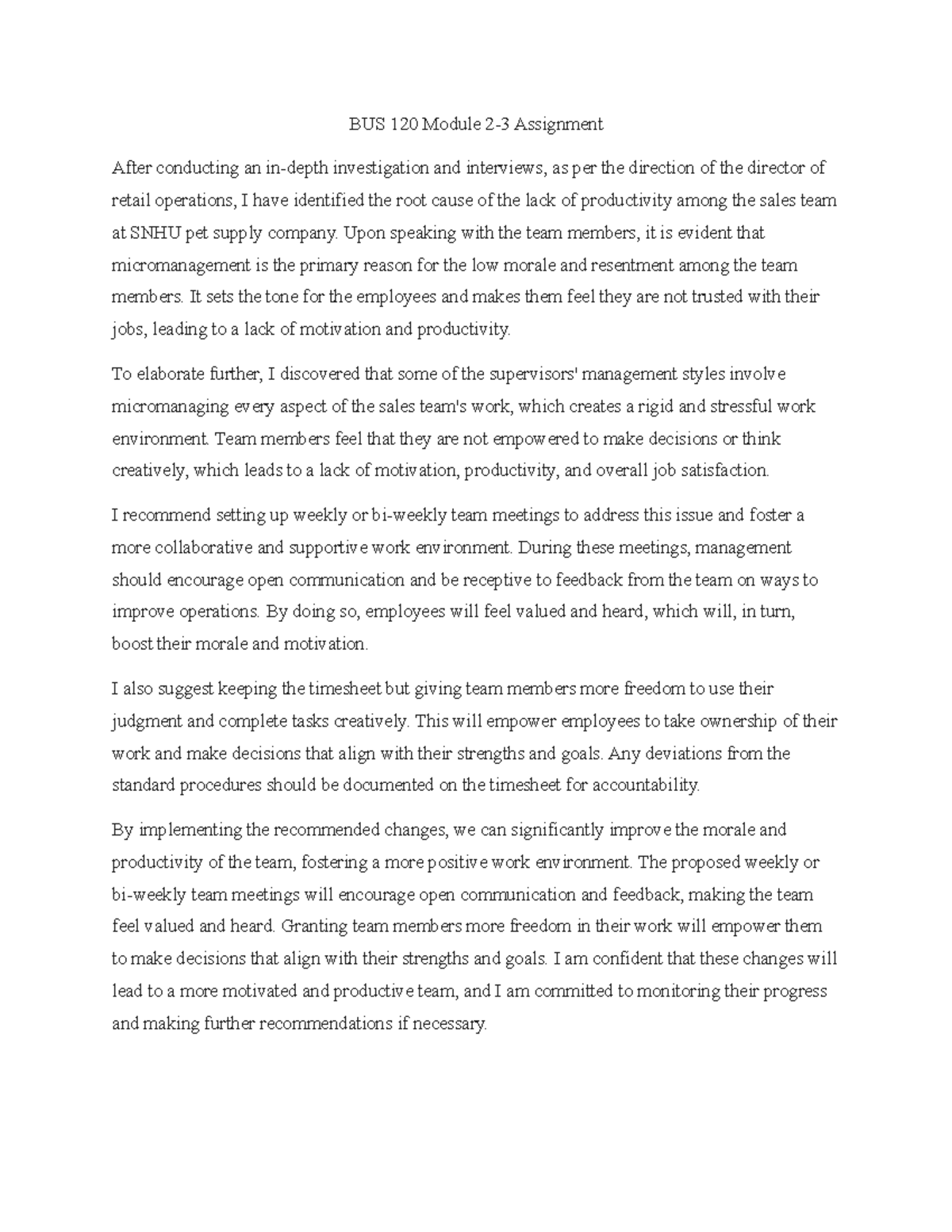 BUS 120 Modue 2 assignment - BUS 120 Module 2-3 Assignment After ...