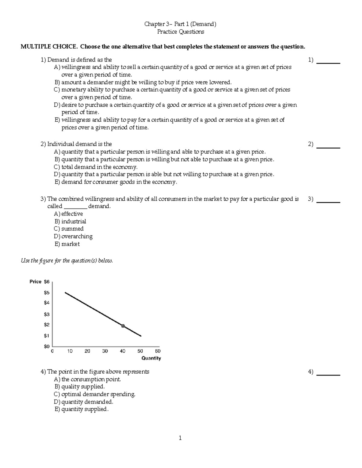Chapter 3 Part1 Demand Posted - Chapter 3 - Part 1 (Demand) Practice ...