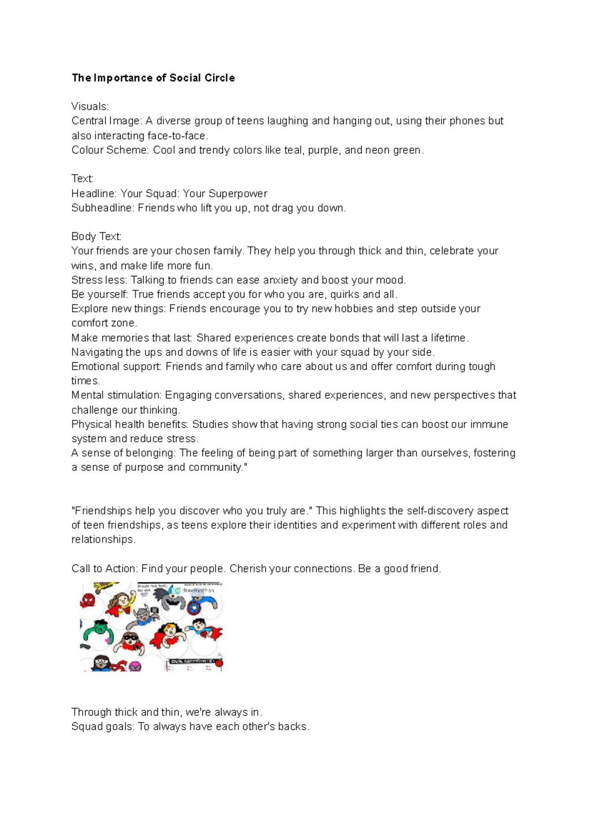 The Importance of Social Circles: Your Squad, Your Superpower - Studocu