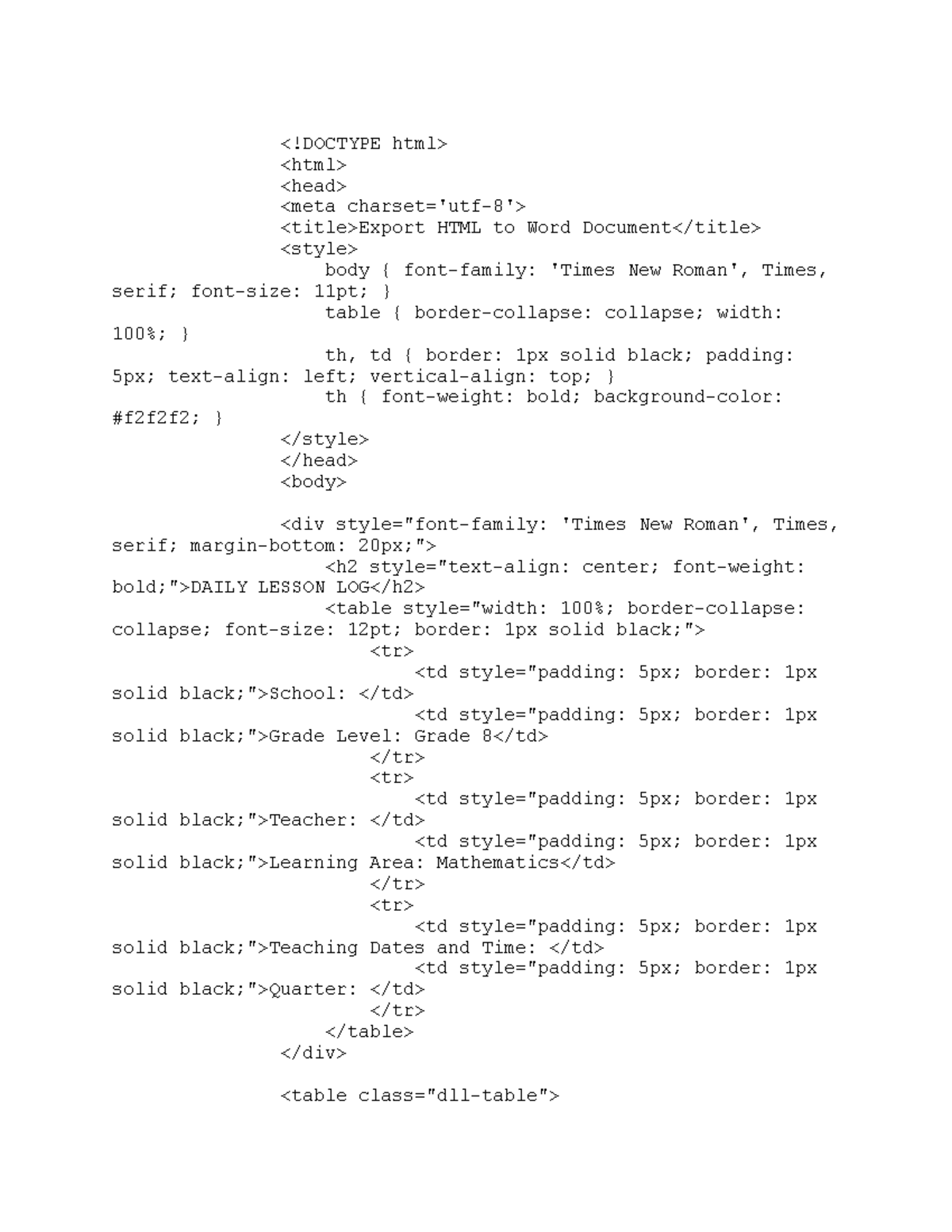 Daily Lesson Log: Cartesian Coordinates & Plotting Points (MATH 101 ...