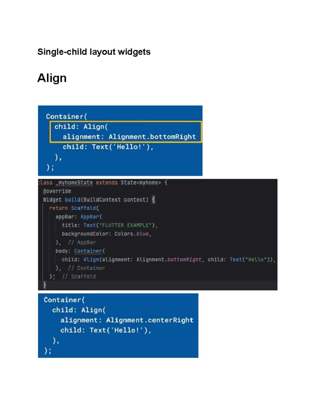 Single-Child Layout Widgets: Aligning Aspect Ratios in Flutter - Studocu