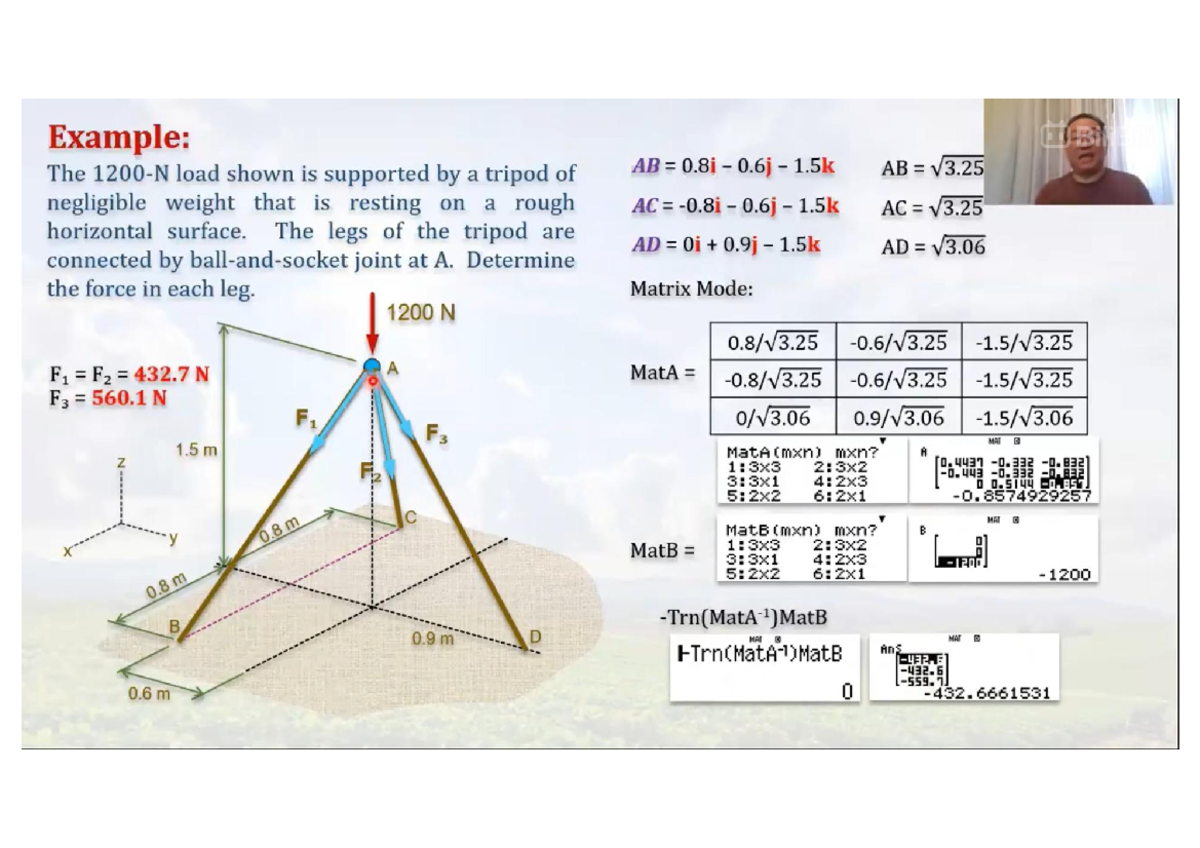 3D Forces GERTC Review: Tripod Load Analysis and Tension Determination ...