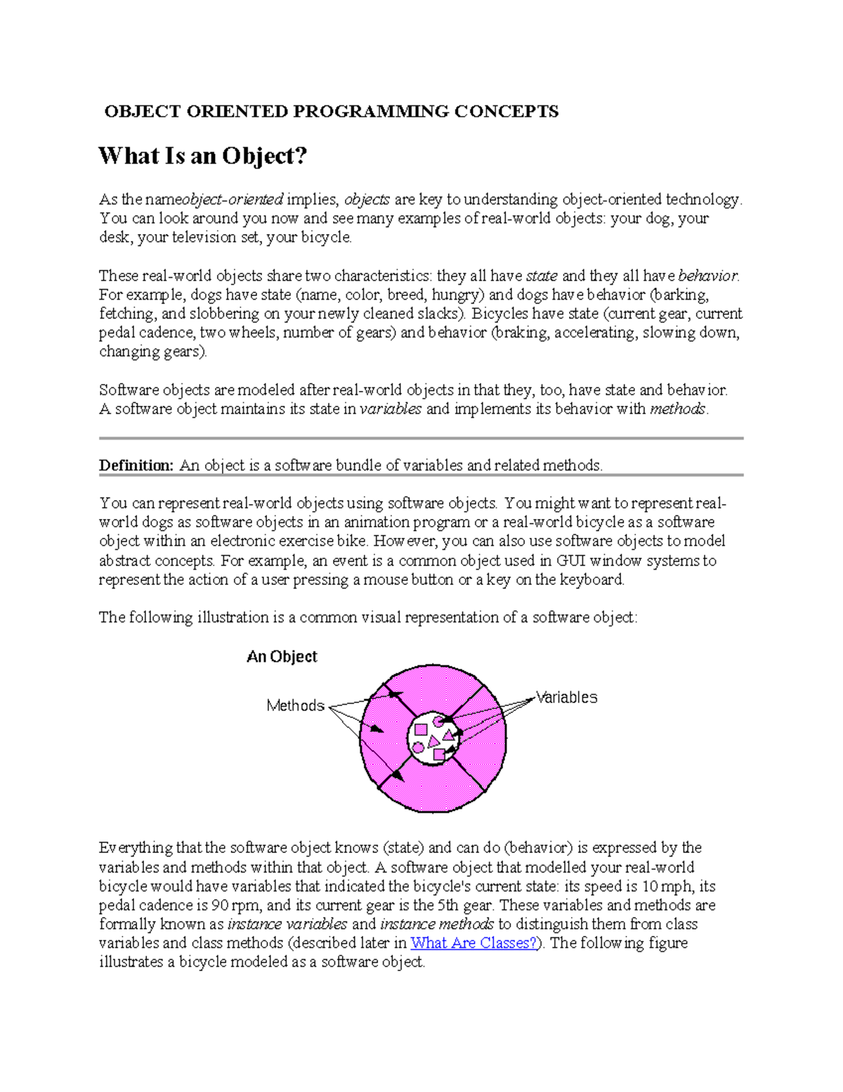 Object Oriented Programming Concepts: Understanding Objects and Methods - Studocu