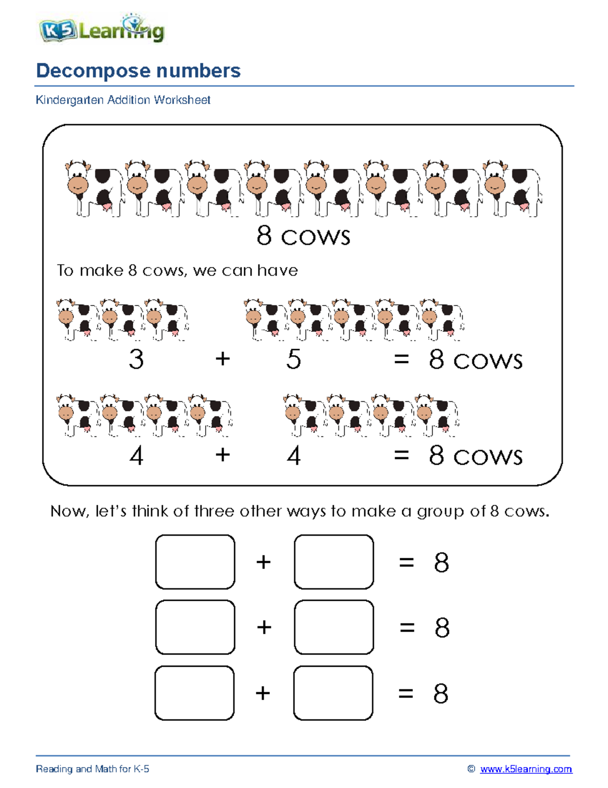 Decompose-numbers-d - Practice decompose numbers - TCH2002 - Reading ...
