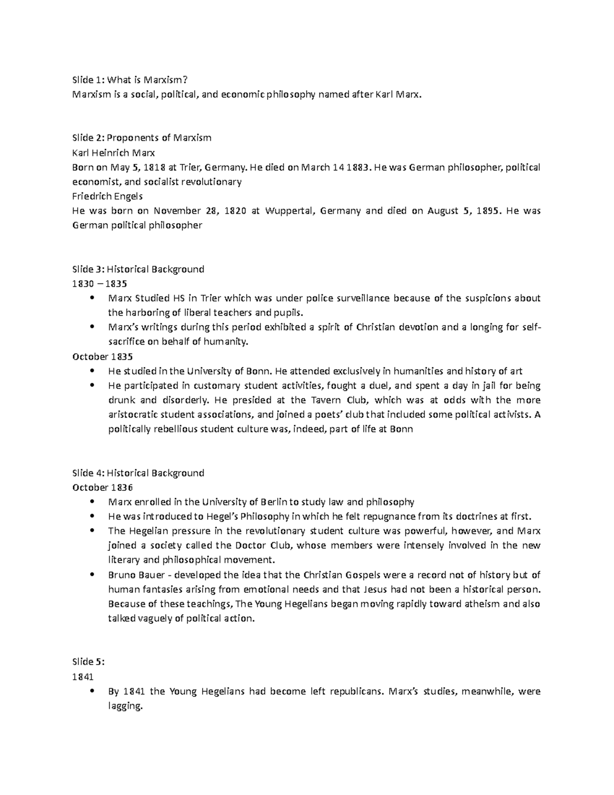 PPT 2 - Marxism: Analysis and Historical Context - Chapter 2 - Studocu