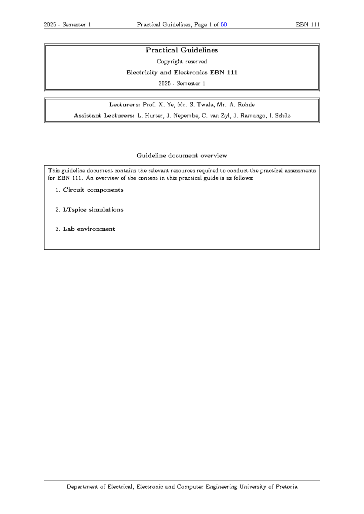 2025 EBN 111 Practical Guidelines - Practical Guidelines Copyright ...