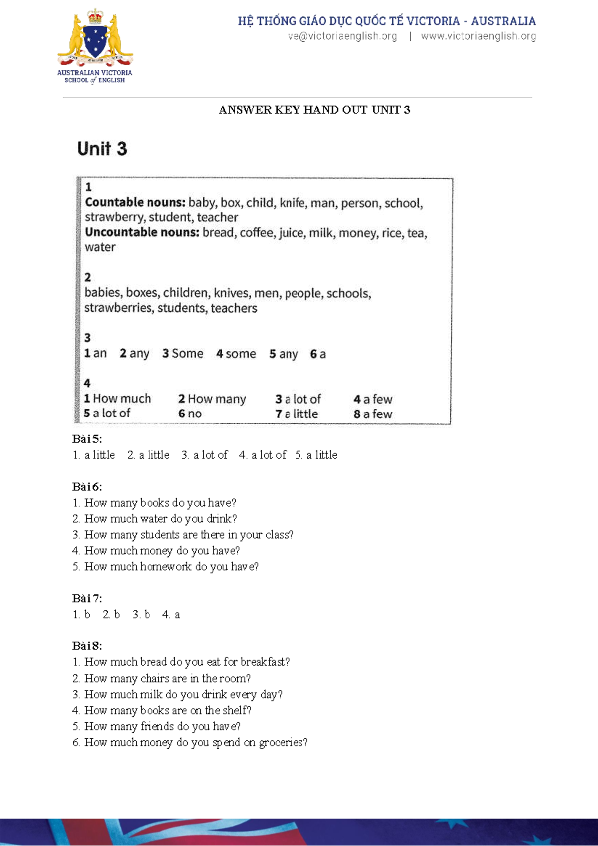 KEY - UNIT 3: Answer Key for Exercises and Questions - Studocu