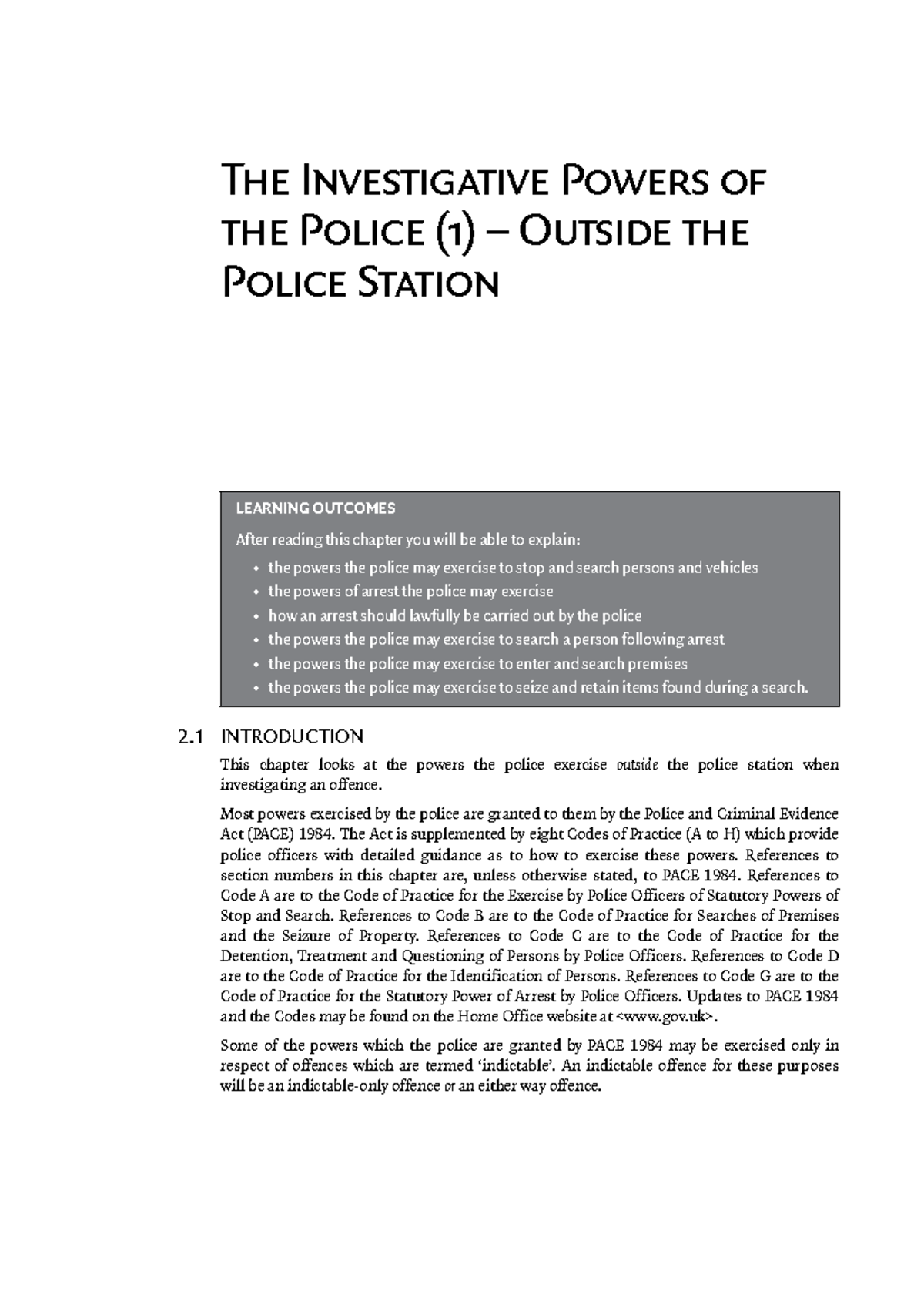Investigative Powers of Police (LAW 101) - Outside Police Station ...