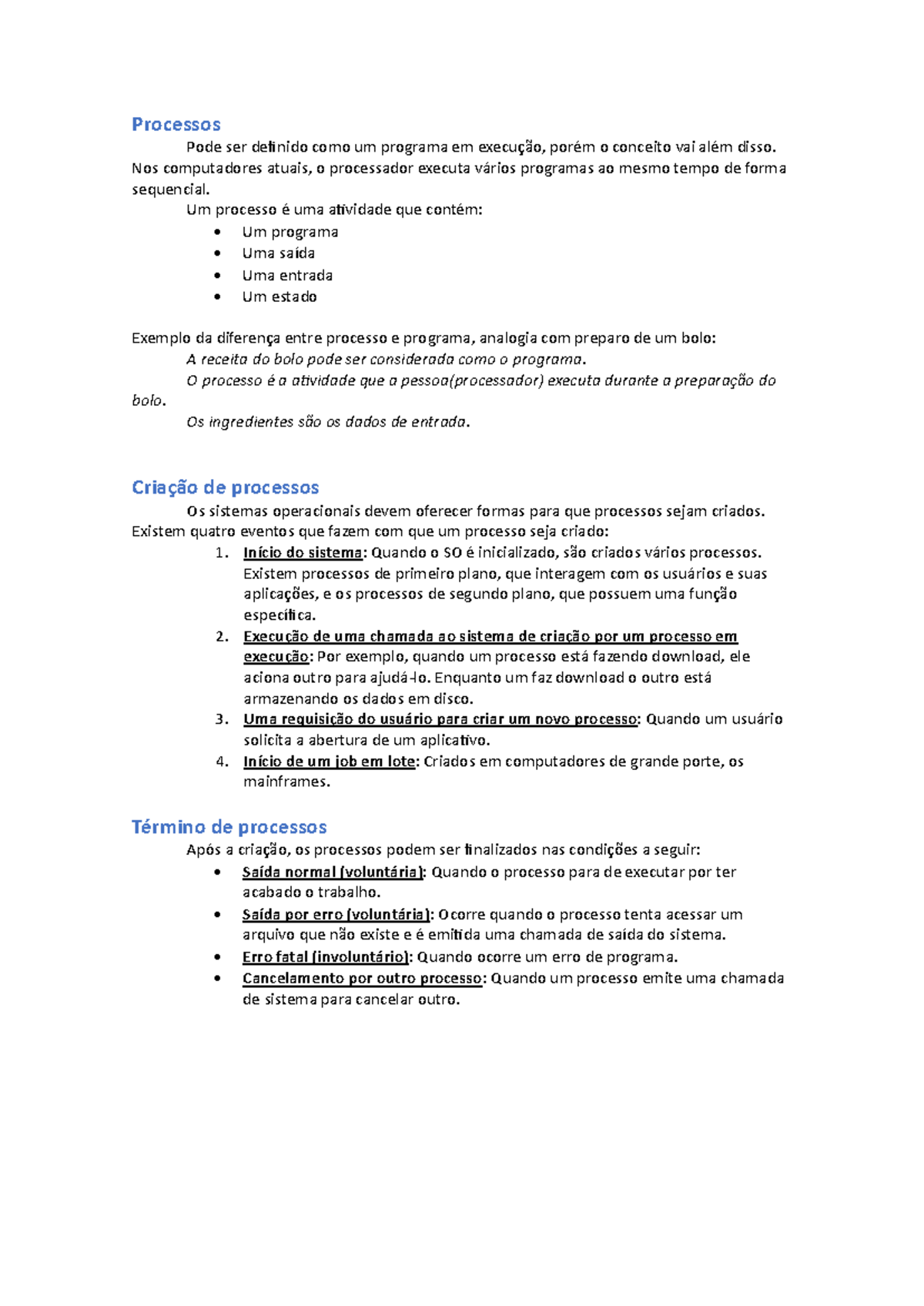Processos em Sistemas Operacionais - Resumo e Conceitos Essenciais ...