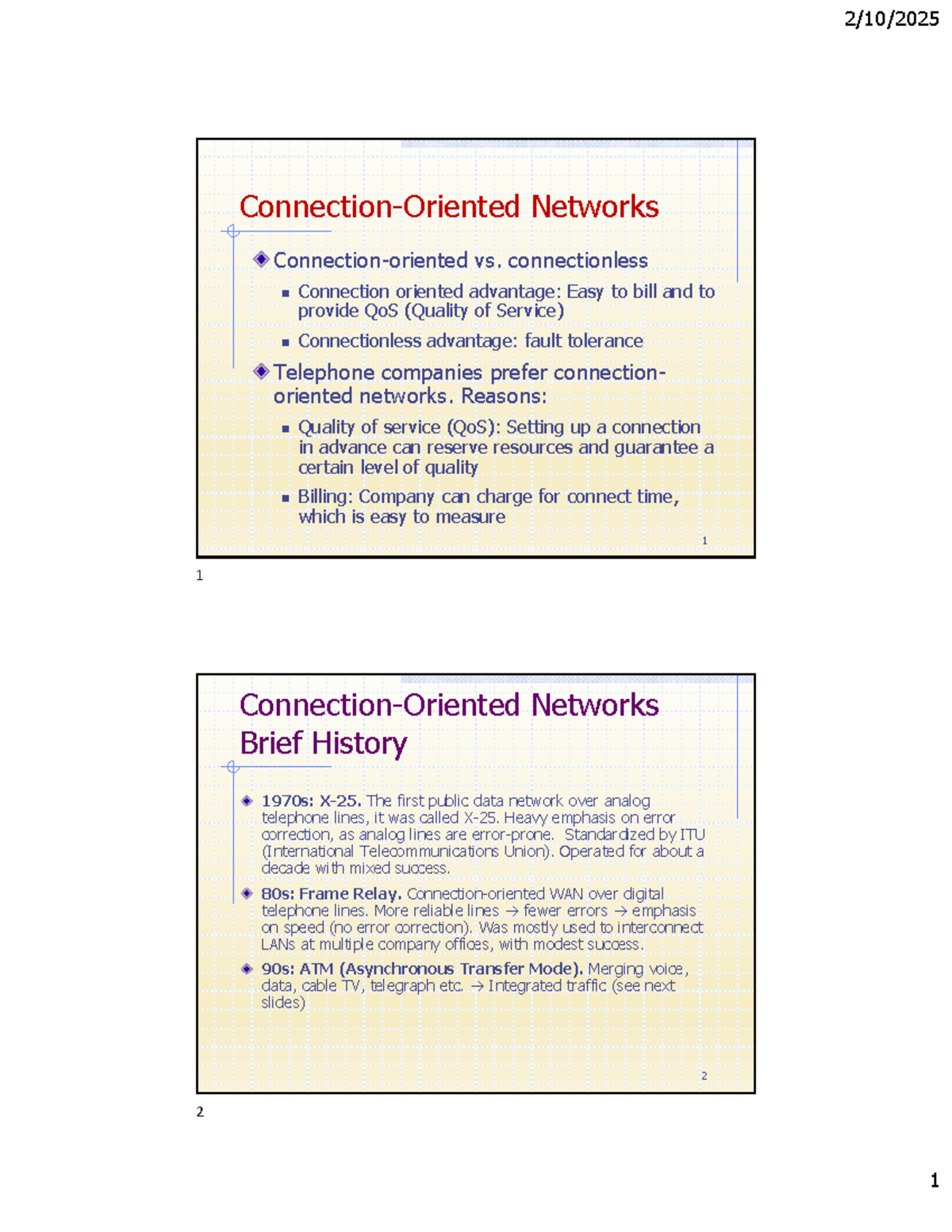 Introduction to Connection-Oriented Networks: ATM & Ethernet Overview ...
