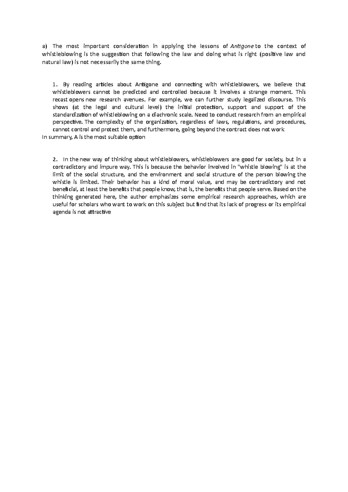 Week 9 socio Political Context of Management - a) The most important ...