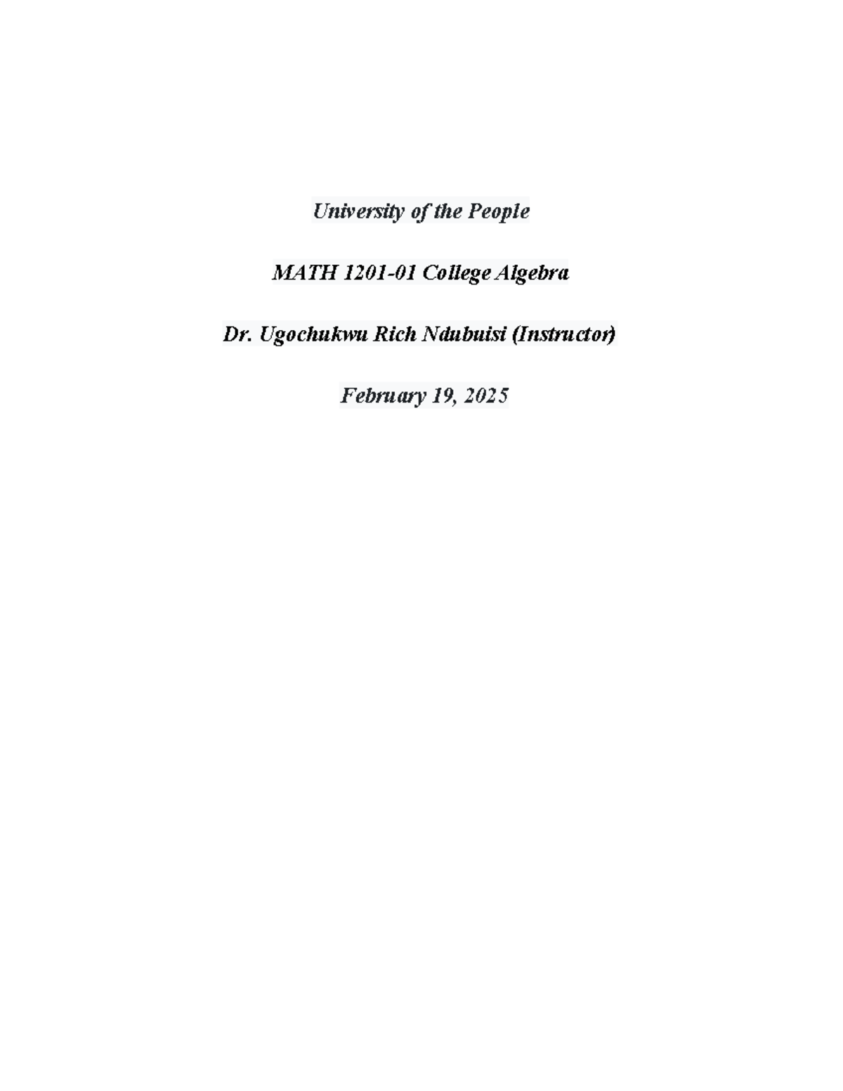 MATH 101: College Algebra Unit 3 Assignment on Bungee Jumping ...