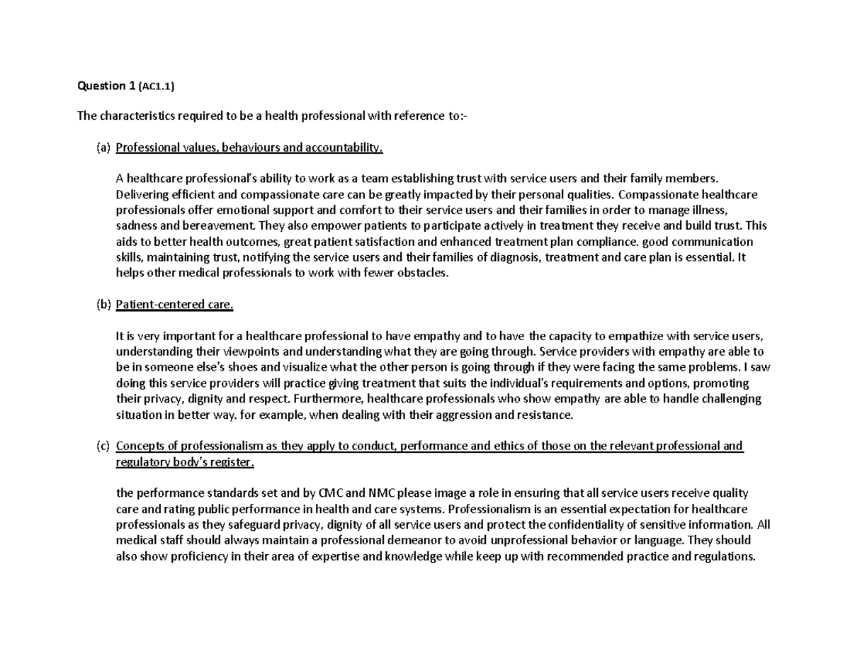 5009-Professional Behaviour Assignment Tasks: Skills and Reflection ...