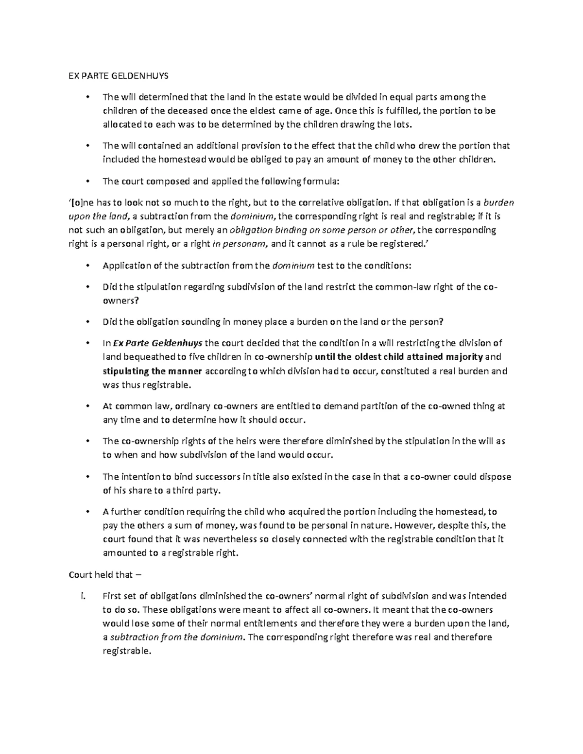 THI Lecture 1 - DEFINITION AND CLASSIFICATION OF THINGS LEGAL SUBJECT ...
