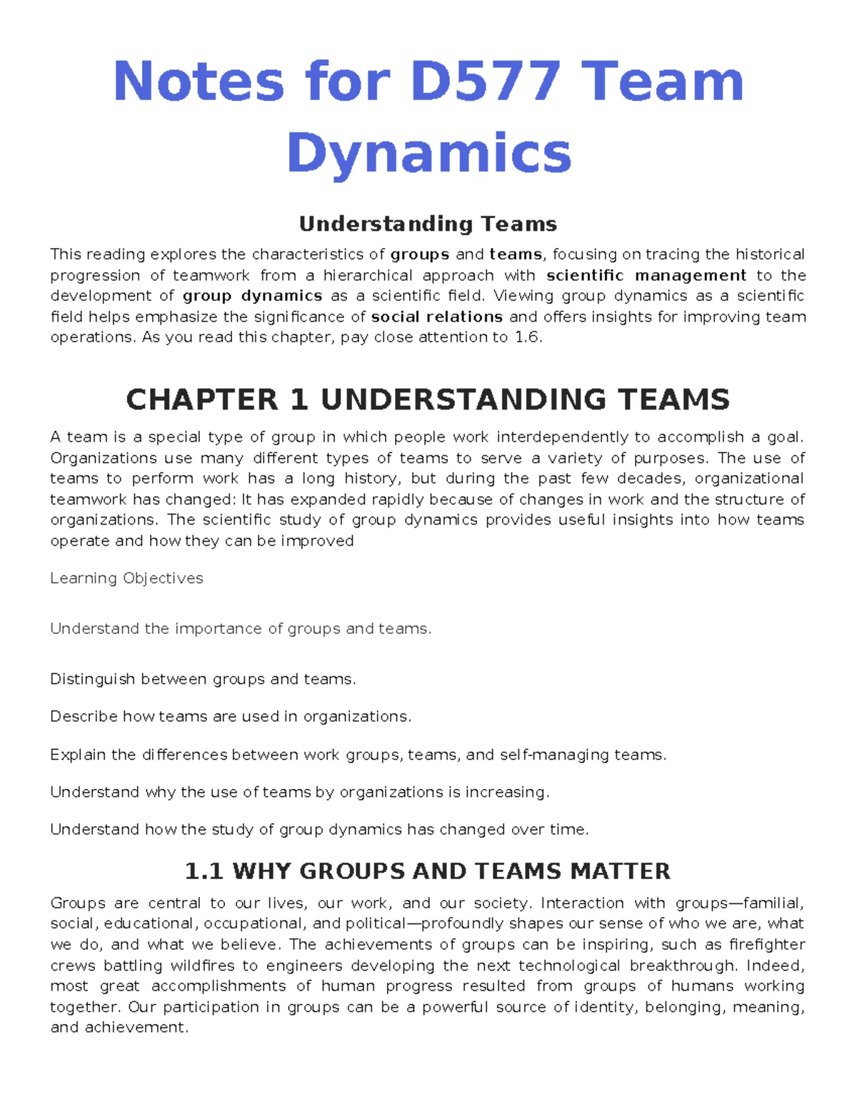 D577 Team Dynamics Performance Assessment: Analyzing Team Interactions ...