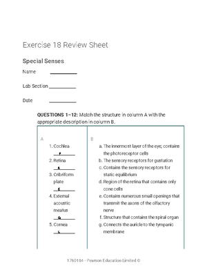 Lab. 7 - completed lab assignment - Exercise 7 Review Sheet ...