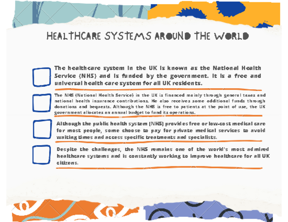 Global Healthcare Systems: A Focus on the UK NHS Model - Studocu
