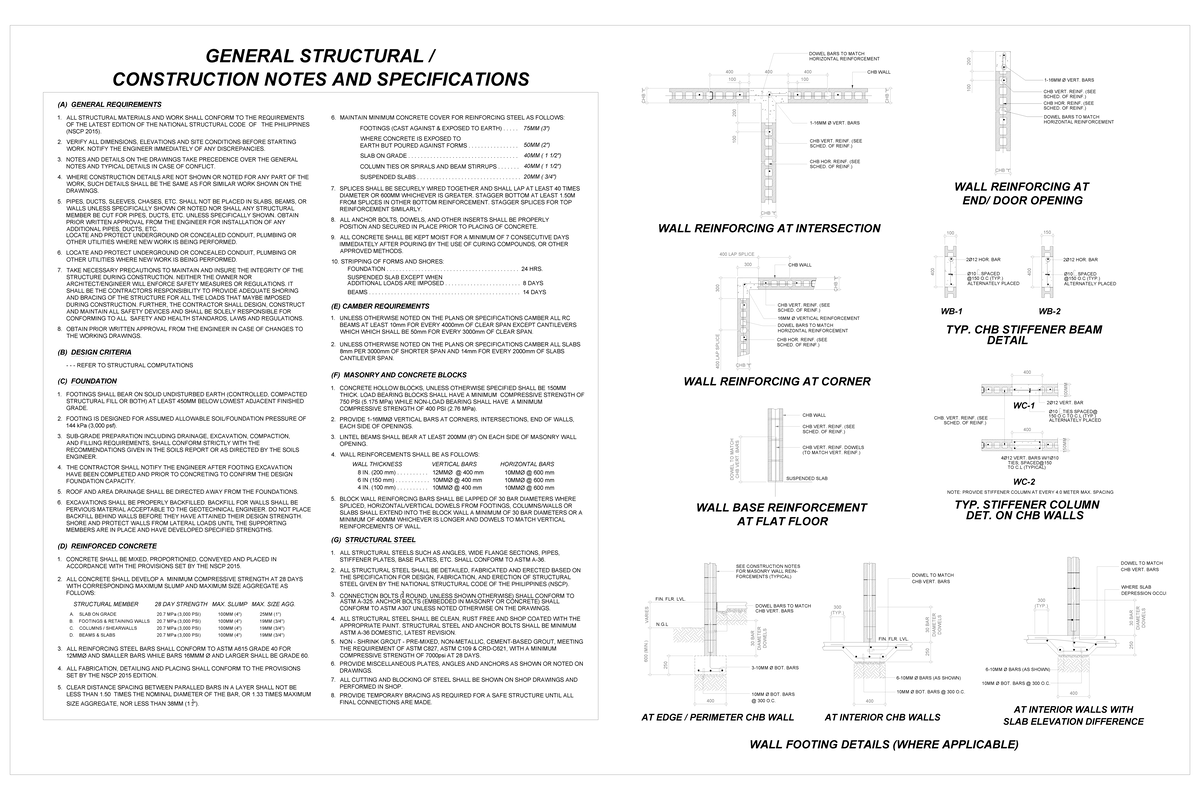 S1 - Structural Construction Guidelines and Specifications - Studocu