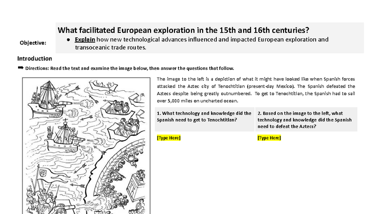 Technological Advances and Their Impact on European Exploration (Global ...