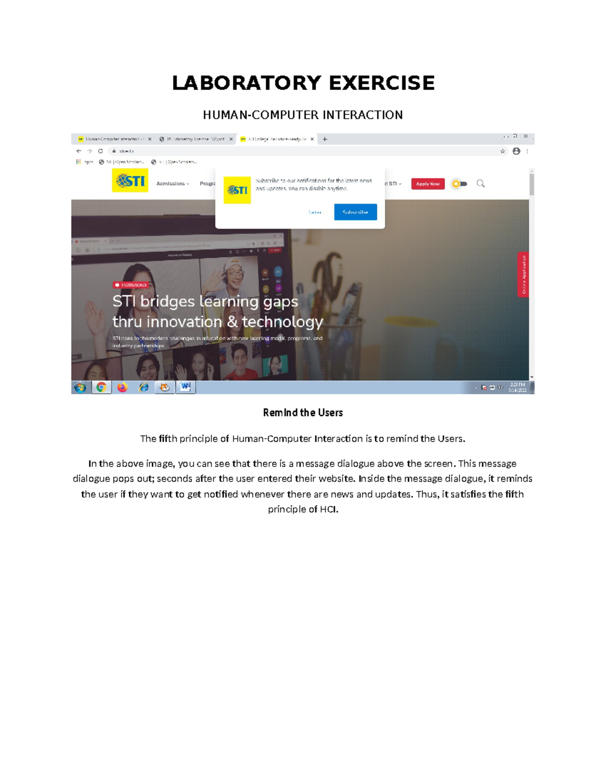 HCI - 01 Lab 1 - Key Principles of Human-Computer Interaction - Studocu