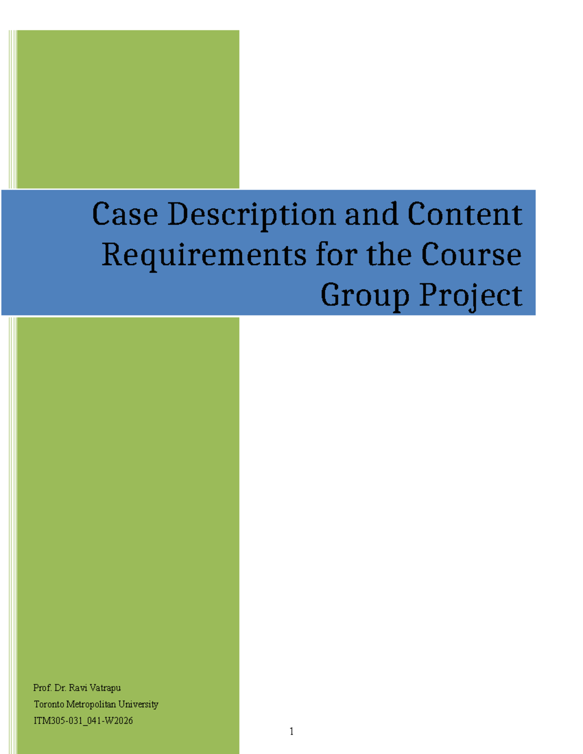 ITM305-031 041-W2026 Project: CIRCA Sustainability Analytics System ...