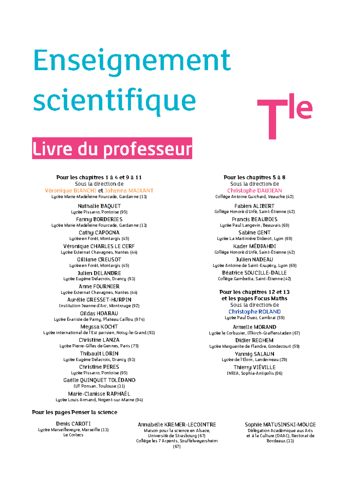 Corrigé d'Enseignement Scientifique Tle ES - Chapitres 1 à 4 - Studocu