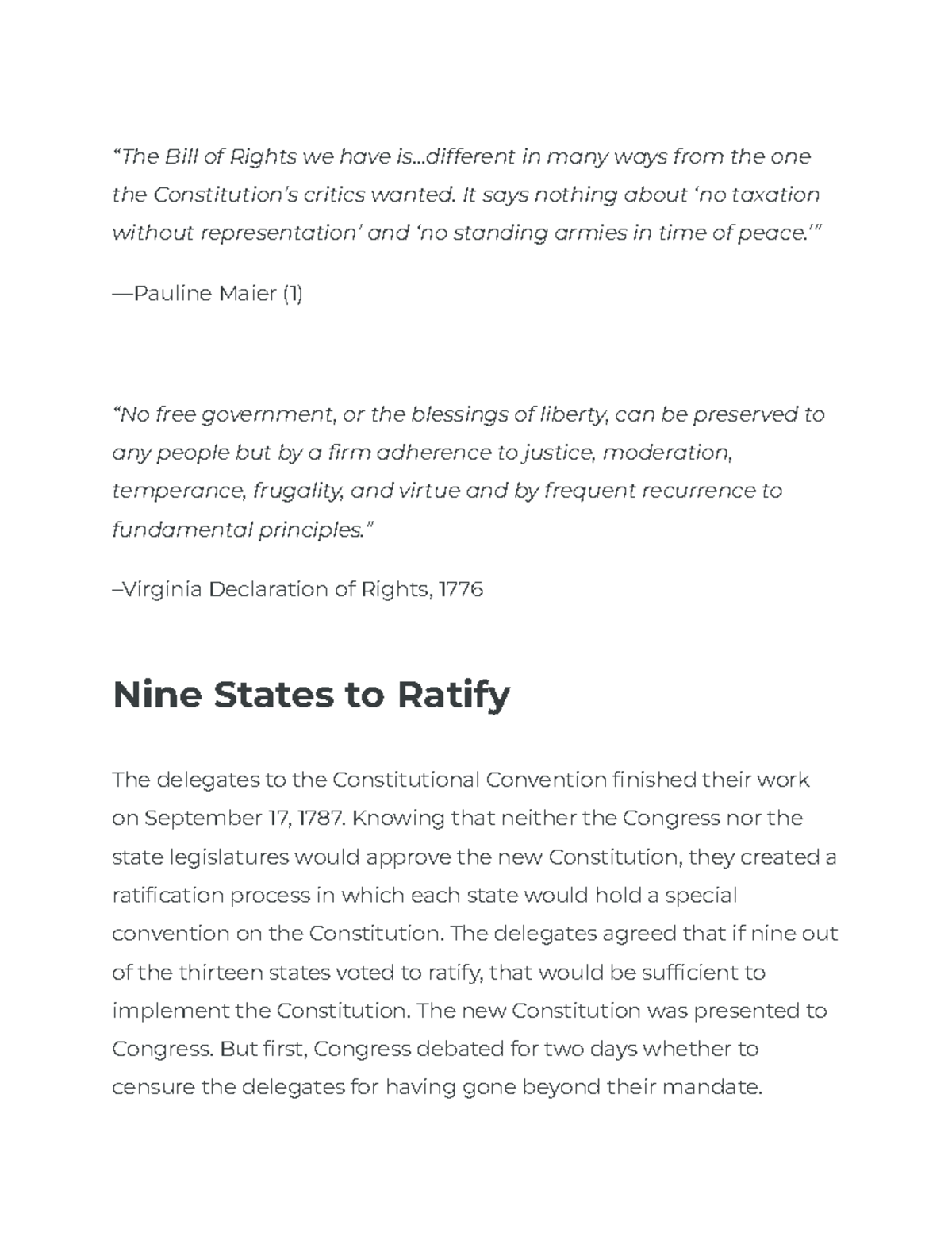 The American Bill of Rights: Origins, Debates, and Ratification (HIST ...