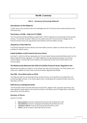 RE1 Study Guide Learner Guide - RE1 Training Manual – Updated August ...