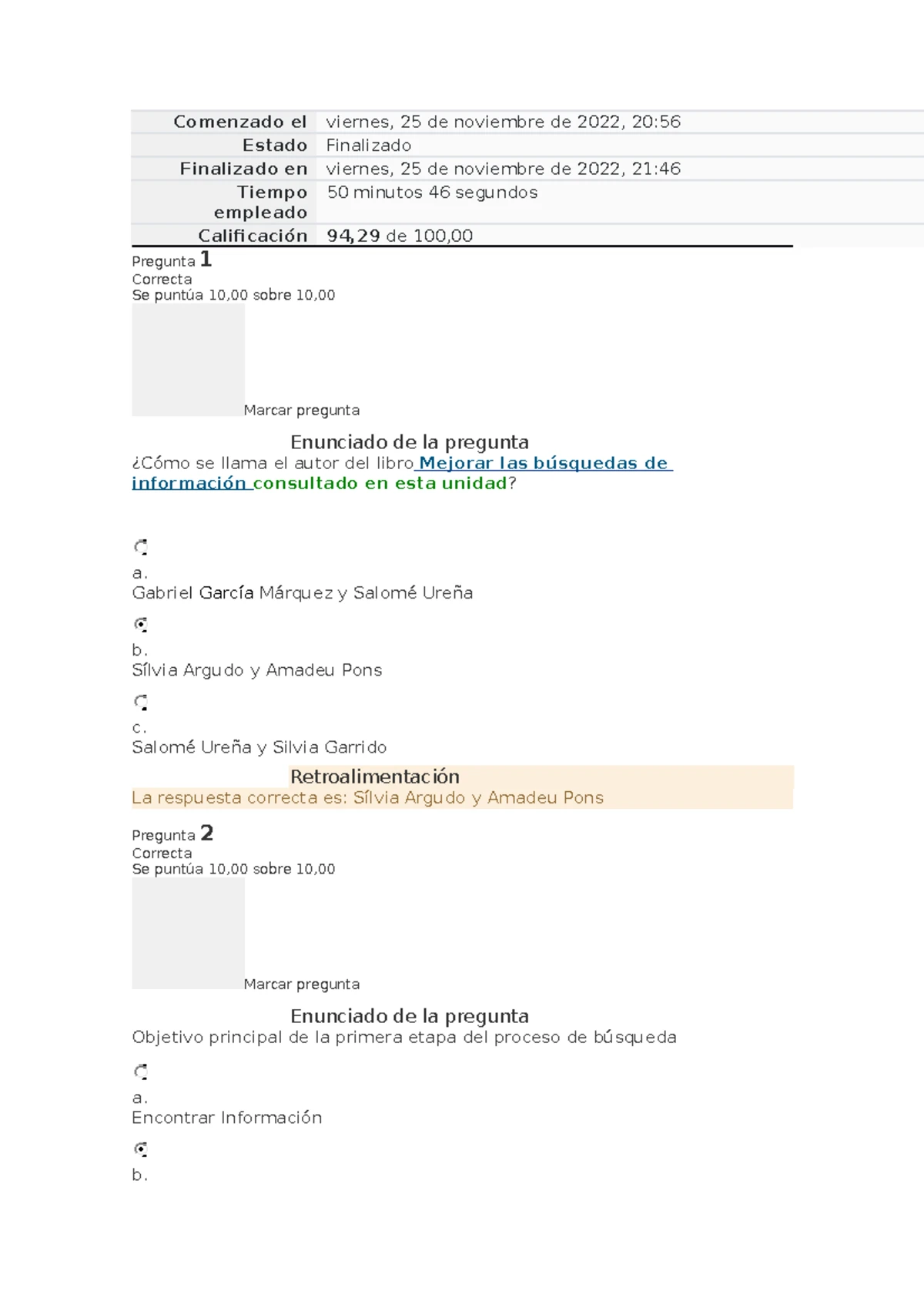 Ejercicios de auto evaluación de la unidad VII - Comenzado el viernes ...
