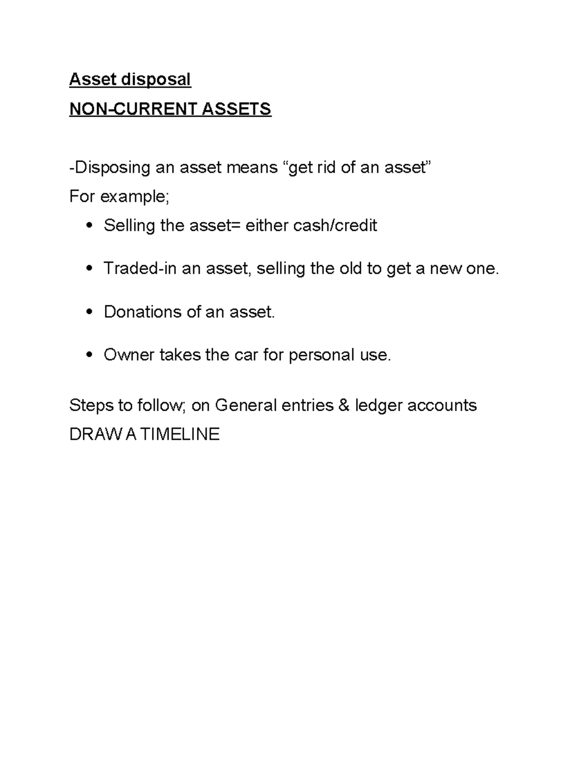 Asset Disposal Basics: A Guide for Grade 11 Students - Studocu