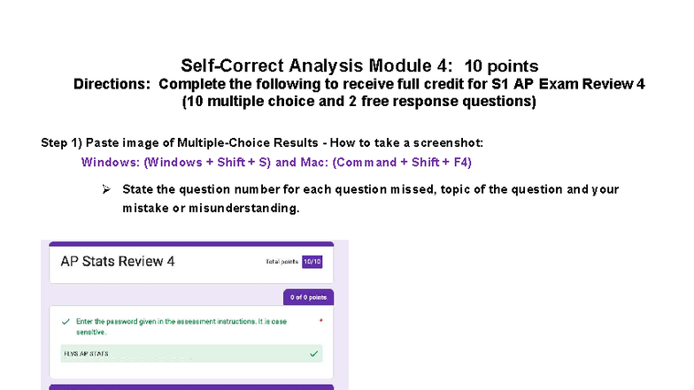 S1 AP Exam Review 4: Analysis Module 4 Response Guide - Studocu
