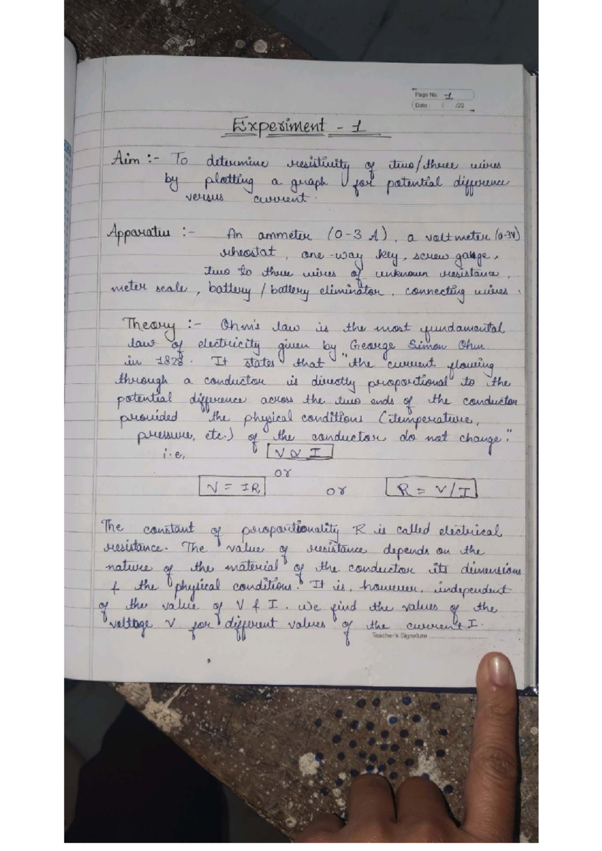 Physics Practical - Class 12: Experiment on Resistivity and Resistance ...