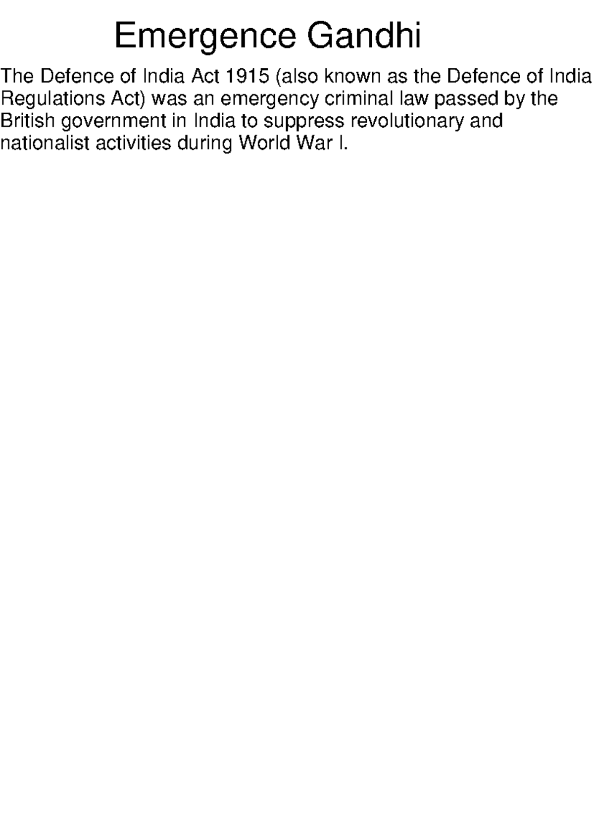 Emergence of gandhi MY Notes - BTech CSE - Studocu