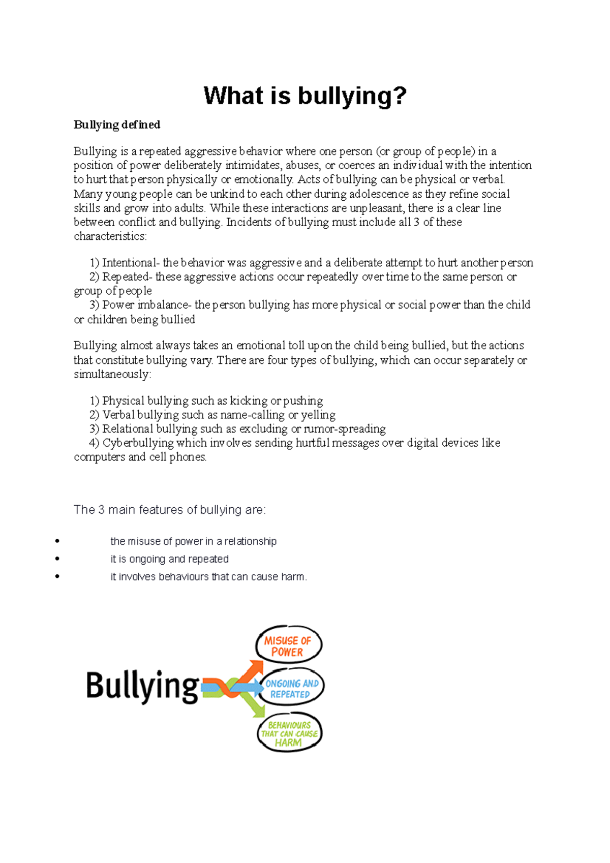 Bullying - Practical - What is bullying? Bullying defined Bullying is a ...
