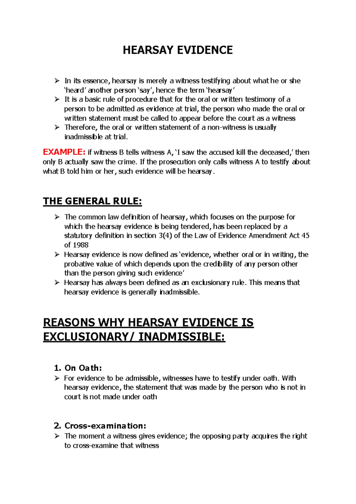 Hearsay Evidence: Understanding Its Admissibility and Legal Framework ...