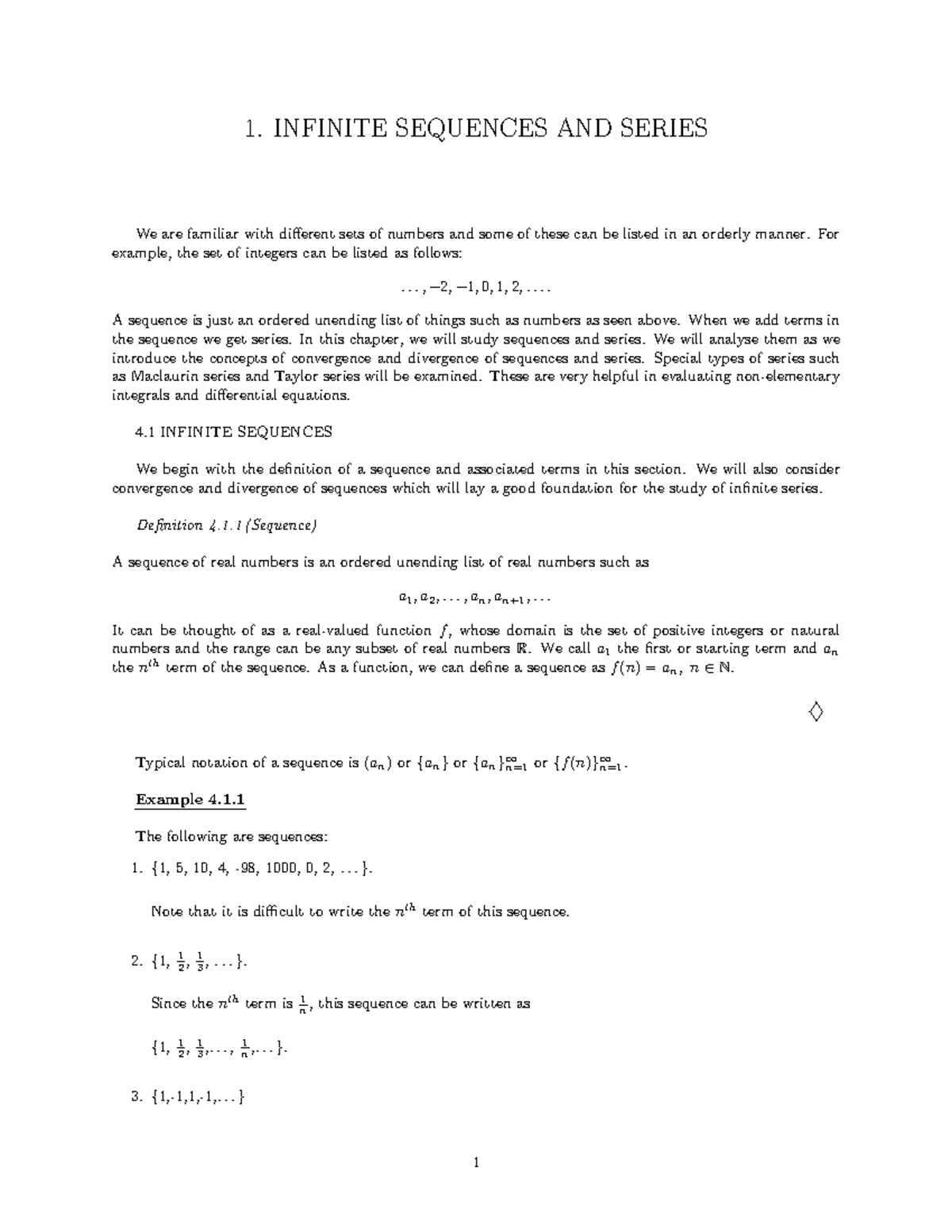 4. Series: Sequences and Infinite Series in Civil & Environmental Eng ...