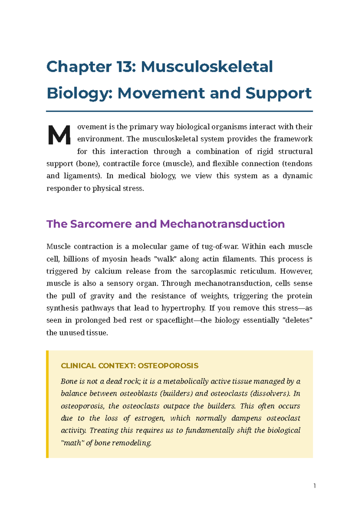 Chapter 13: Musculoskeletal Biology - Movement & Support - Studocu