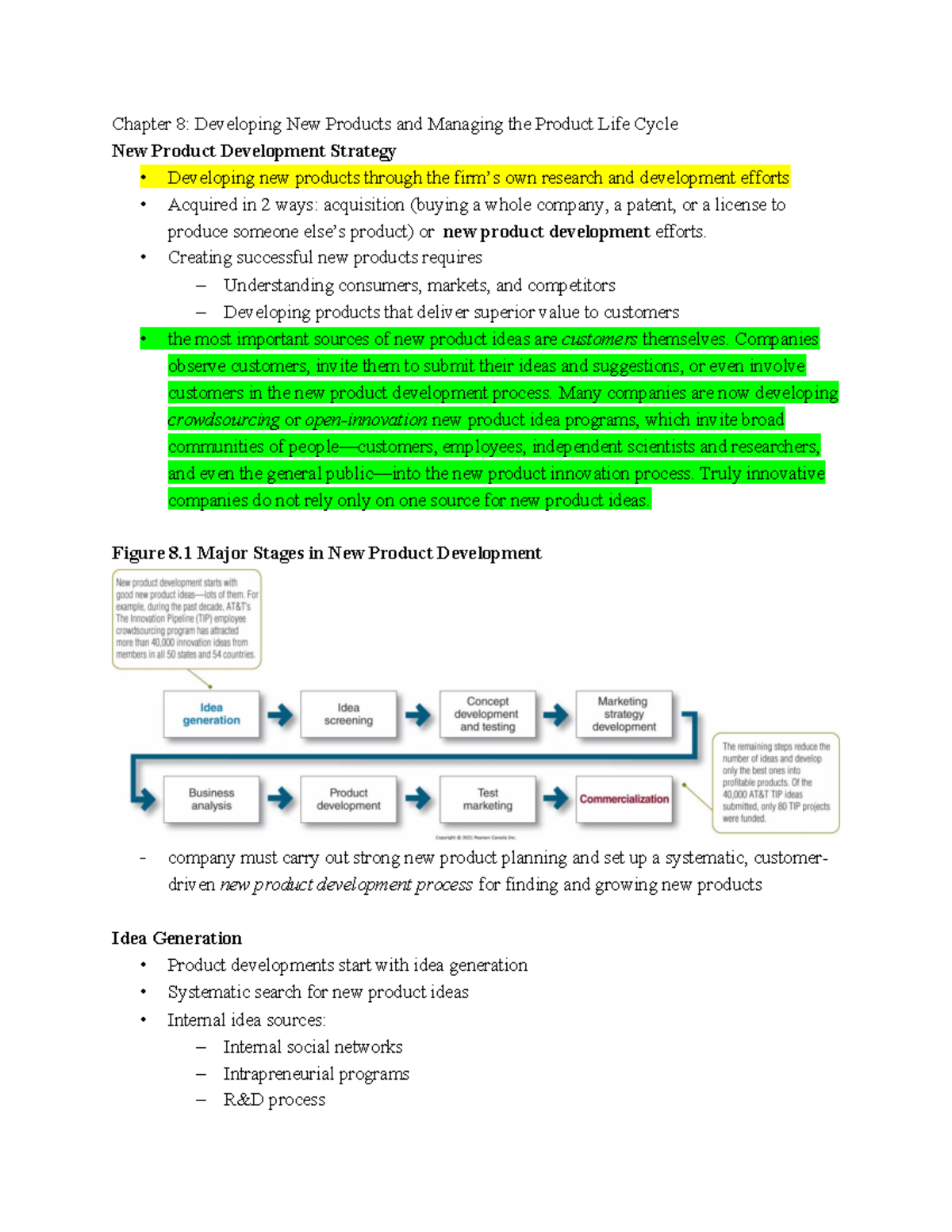 Chapter 8 Study Notes: New Product Development & Product Life Cycle ...