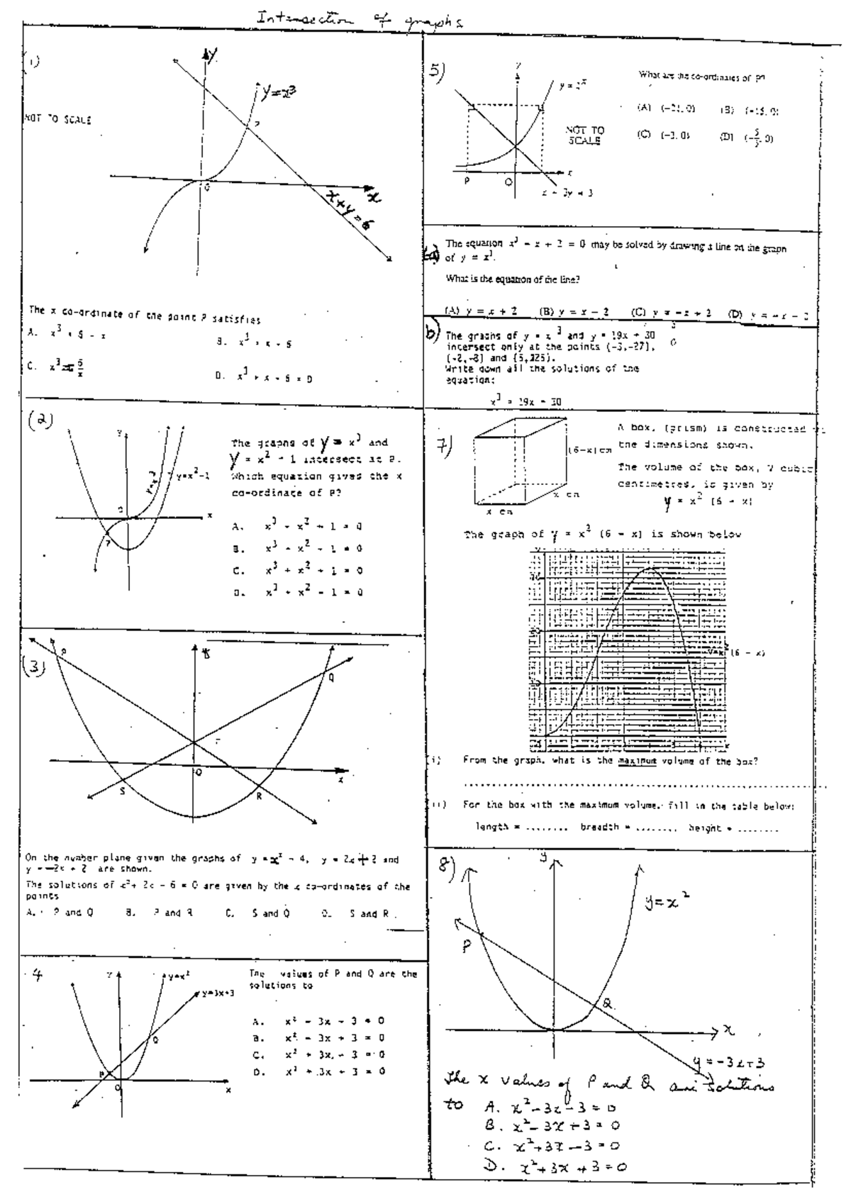 10.8.13a - Intersection of Graphs and Volume Calculations - Studocu