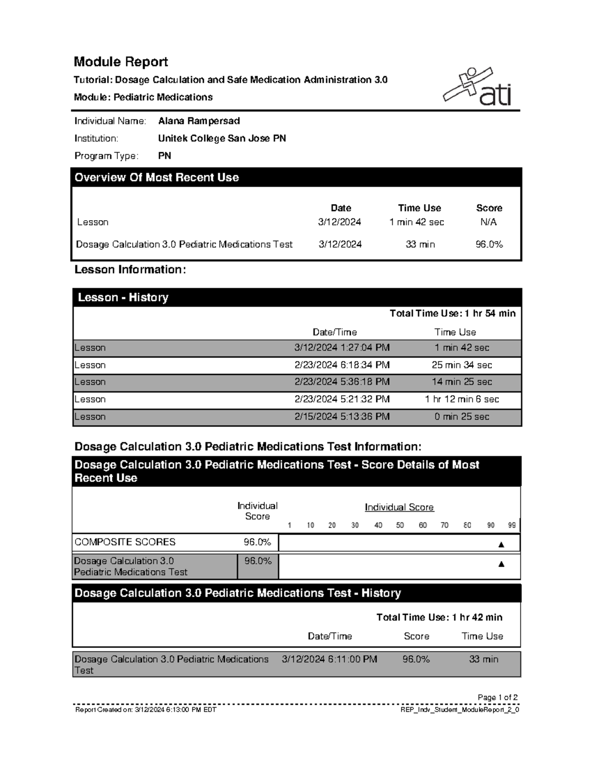 Pediatric Medications - Module Report Tutorial: Dosage Calculation and ...