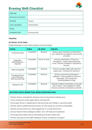 [Solved] Claude is a new client at New Greens Aged Care Facility He has ...